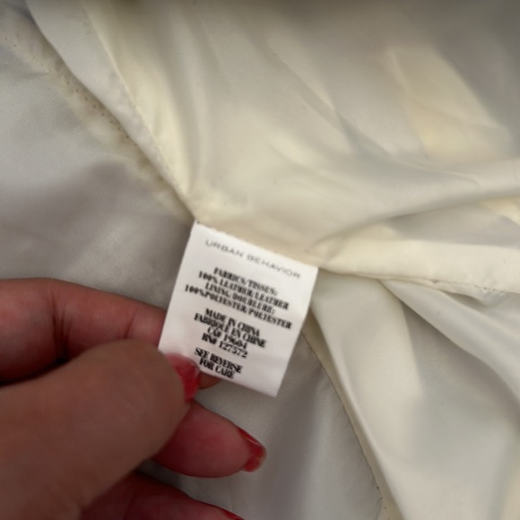 Urban Behavior | Jackets & Coats | Urban Behavior White Genuine Leather ...
